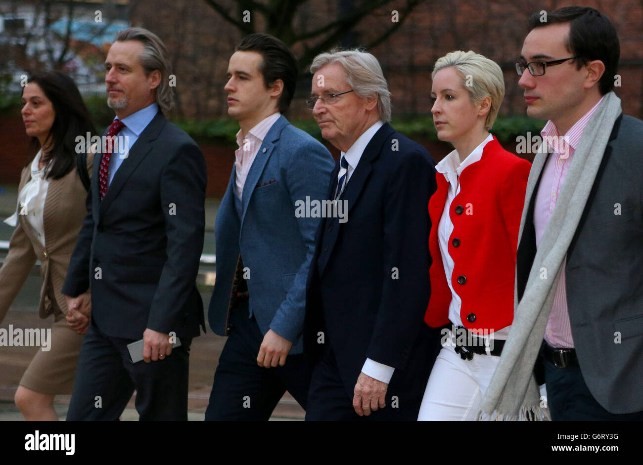 Coronation street actor Bill Roache (centre) arrives at Preston Crown ...