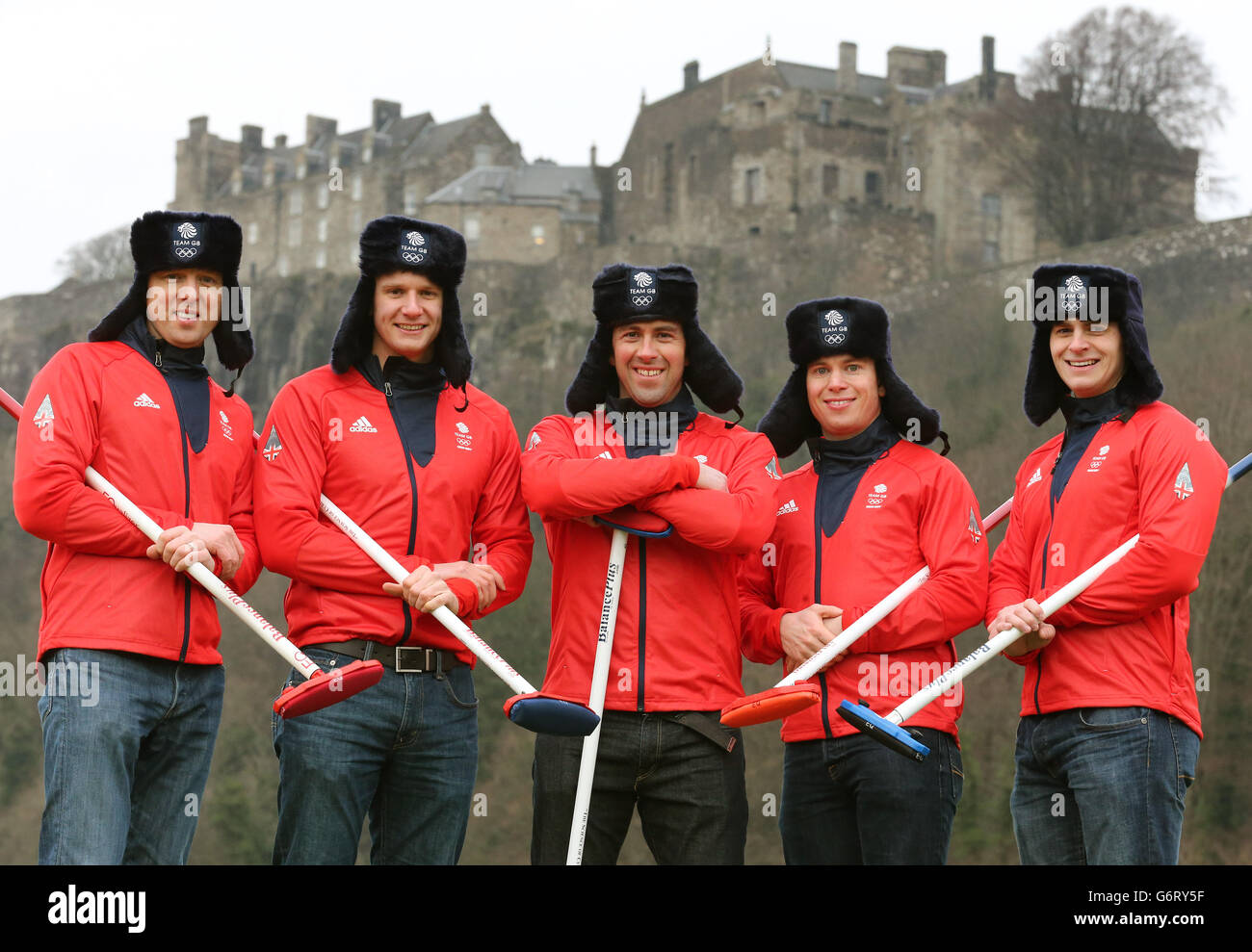 Great Britain men's curling team (left-right) Tom Brewster, Michael ...