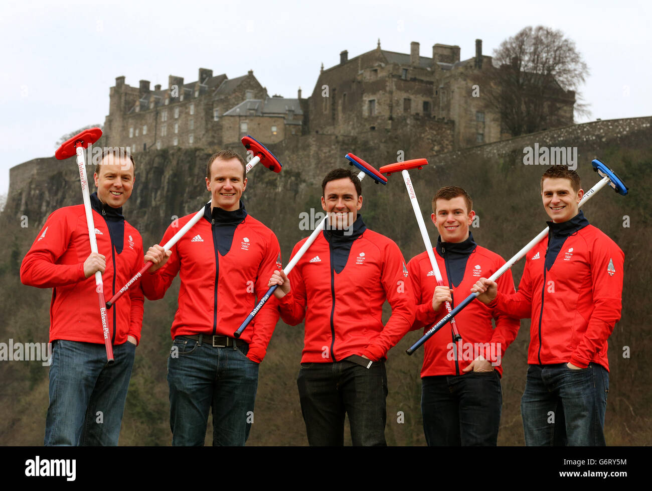 Great Britain men's curling team (left-right) Tom Brewster, Michael ...