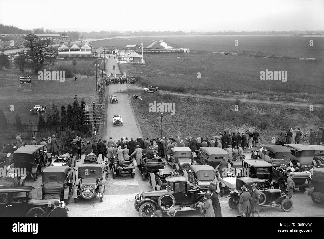 Motor Racing - Brooklands. Motor racing at Brooklands circuit Stock ...