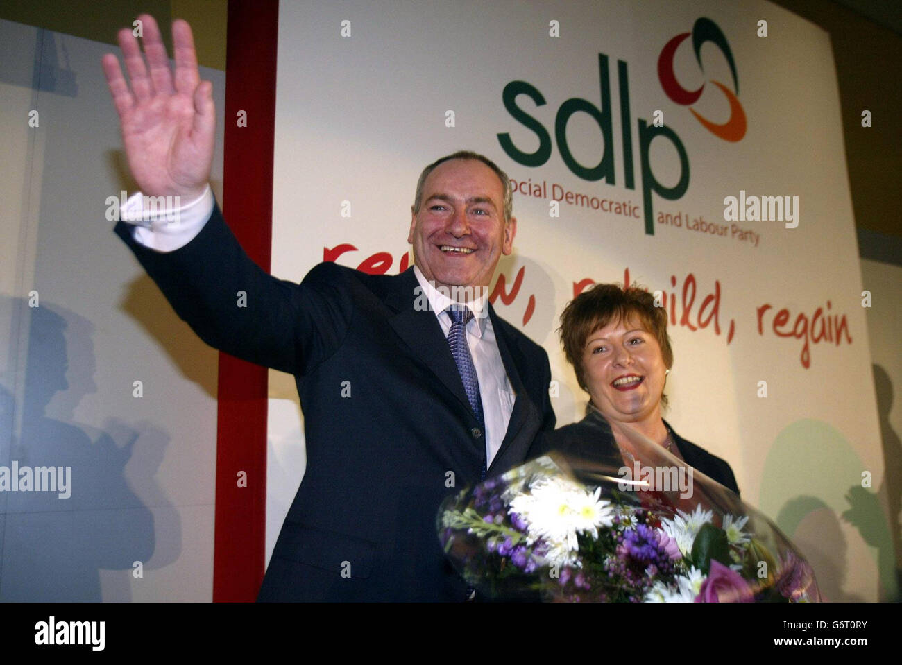 Mark Durkan addresses the SDLP Conference Stock Photo - Alamy