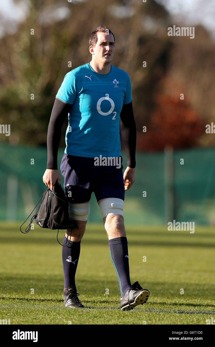 Devin Toner arrives for the training session at Carton House, Dublin ...