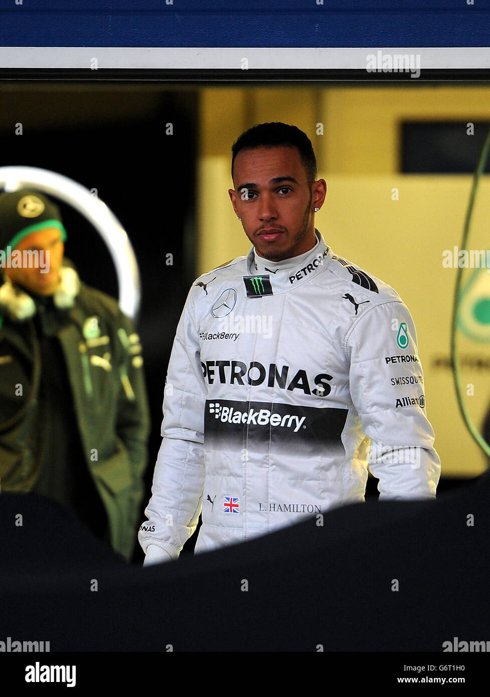 Mercedes drivers Lewis Hamilton, during the 2014 Formula One Testing at ...