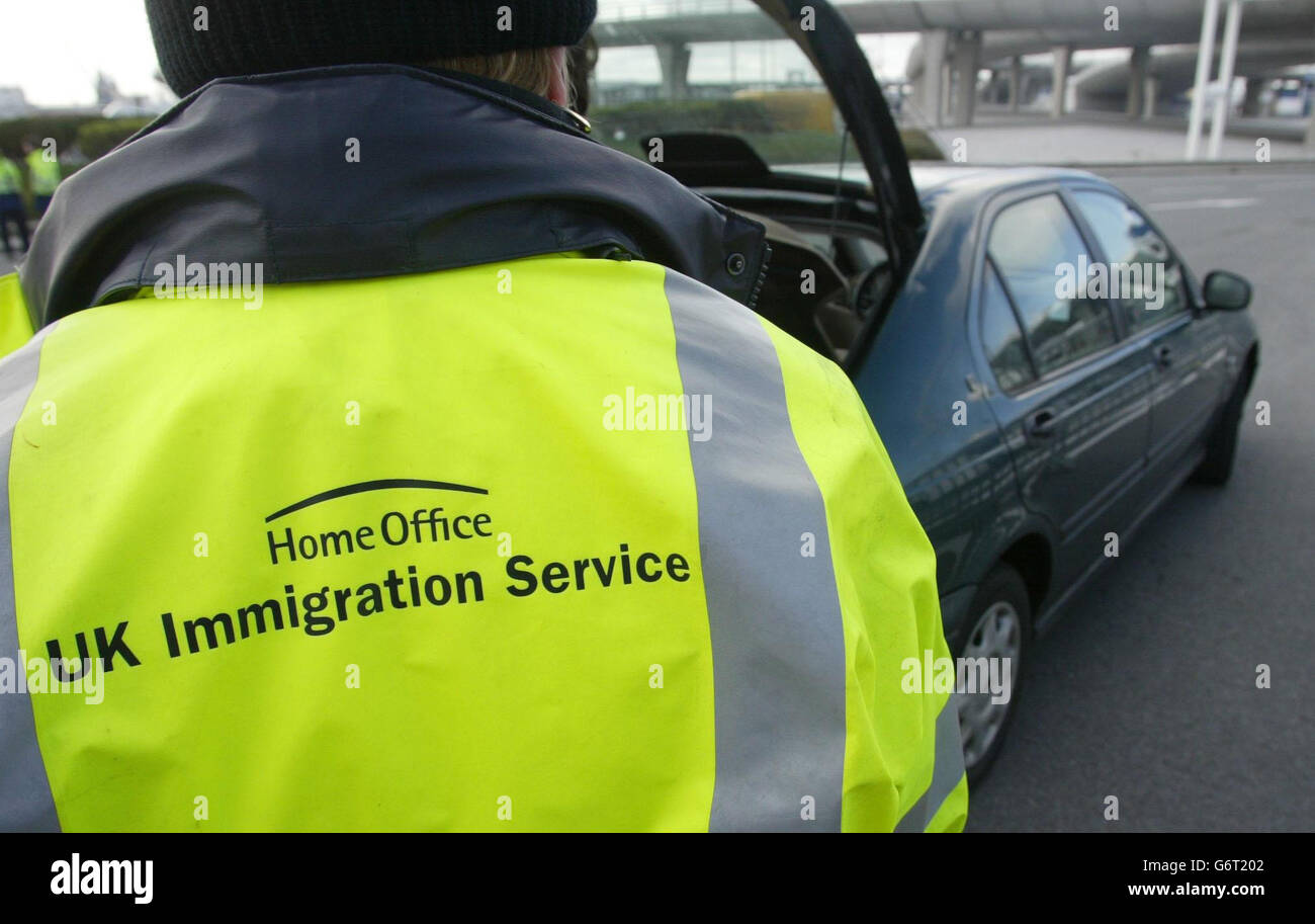 While on patrol at the ferry terminal in calais hi-res stock ...