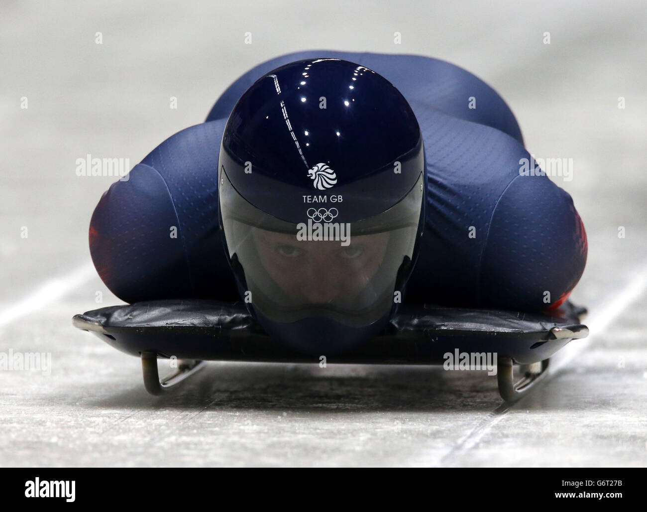 Great Britain's Kristan Bromley during a training run at the Sliding ...