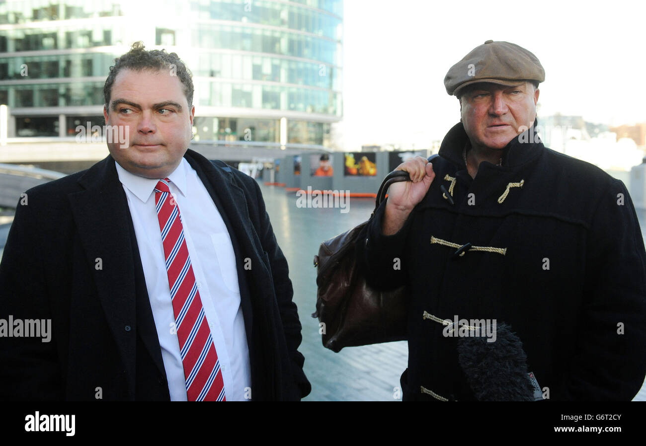 Union leaders Bob Crow general secretary of the RMT union (right ...