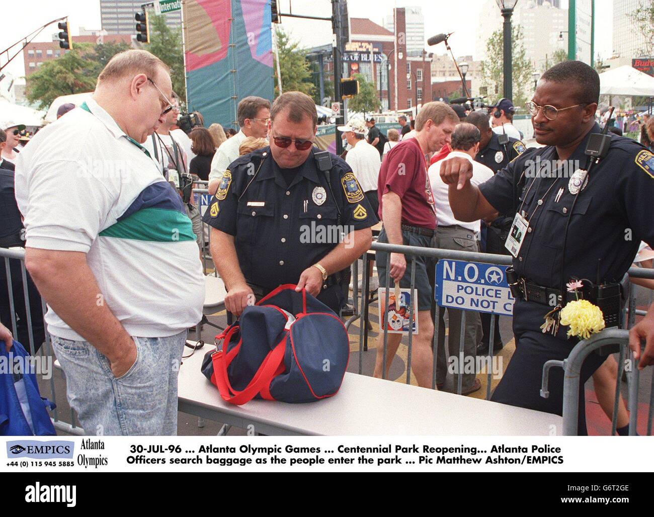 Atlanta Olympic Games ... Bomb Blast. Reopening of Centennial Park in ...