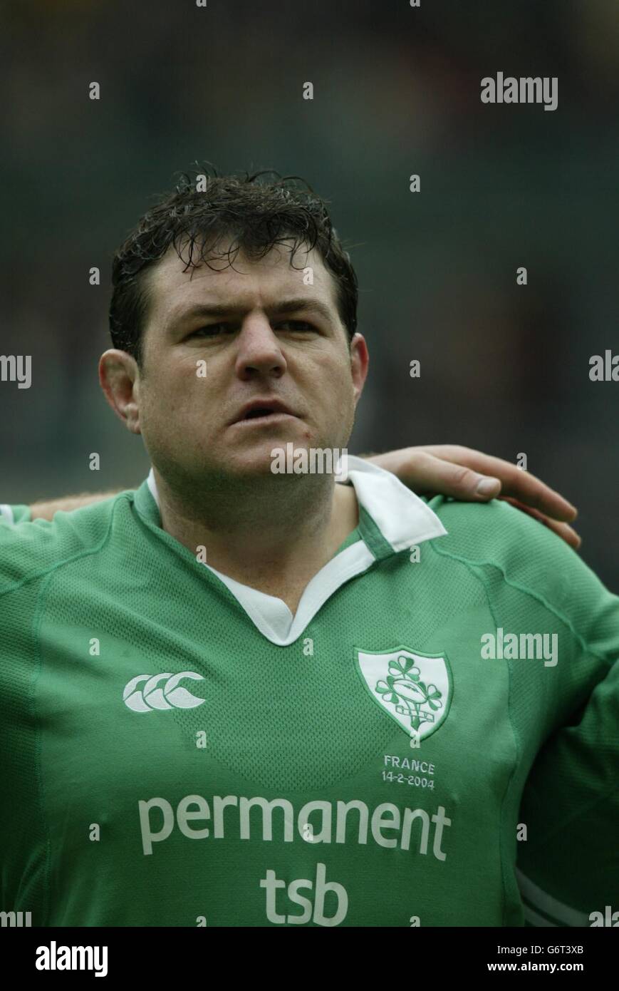 Ireland's Reggie Corrigan lines up before the RBS 6 Nations clash ...