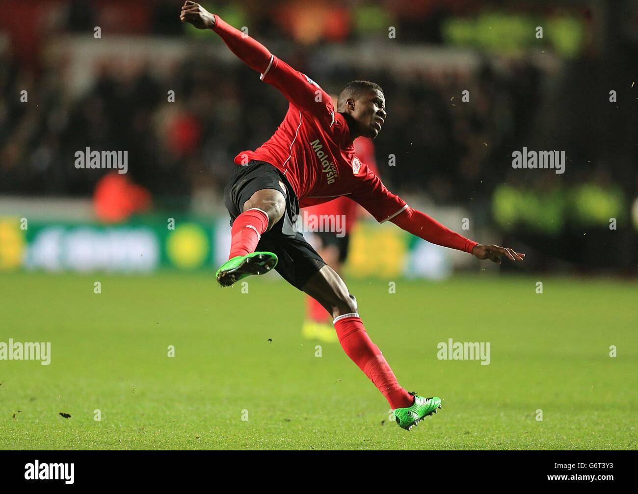 Cardiff citys wilfried zaha in action hi-res stock photography and ...