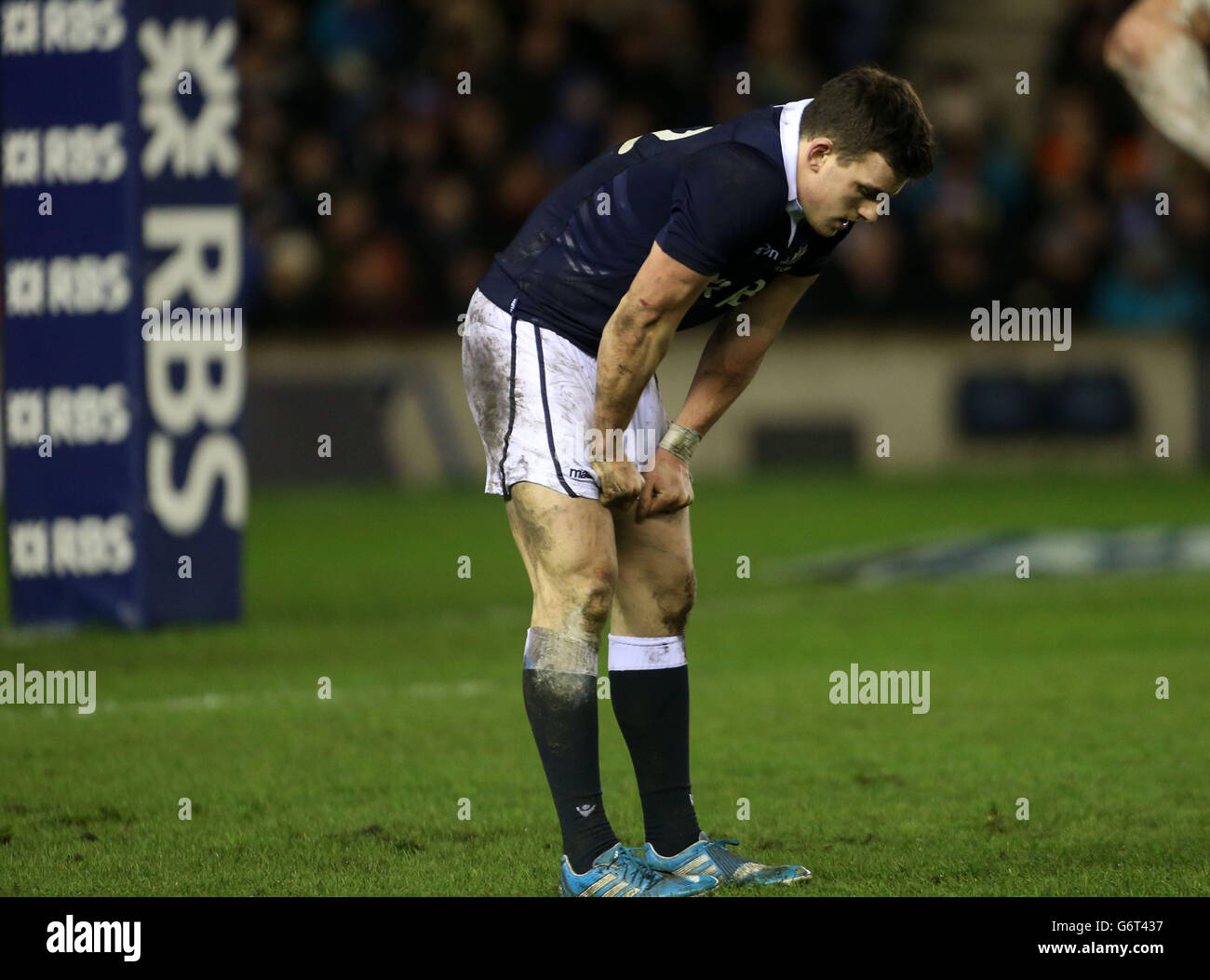 Scotland's Matthew Scott reacts during the RBS 6 Nations match at ...