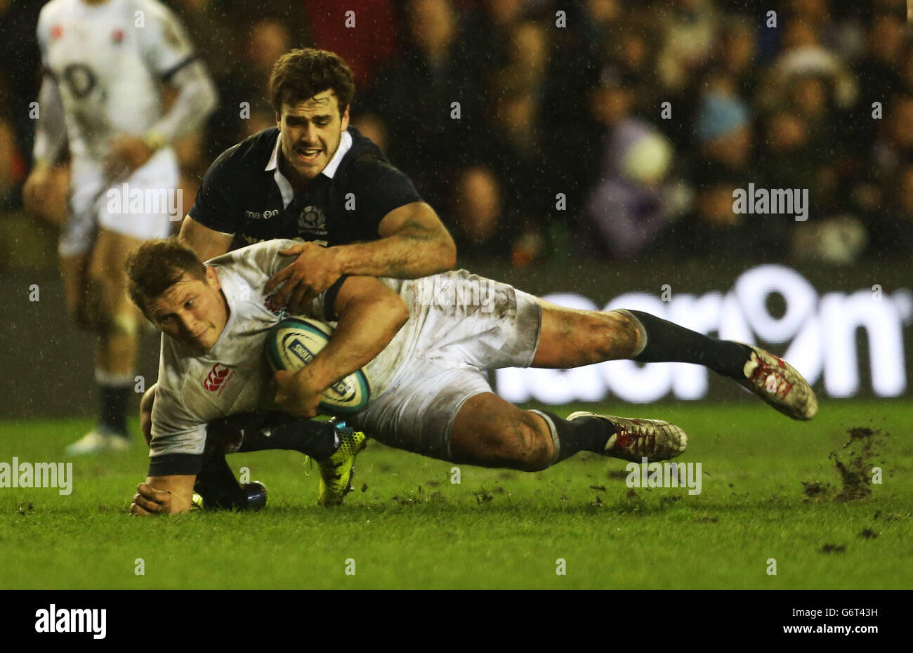 Scotlands alex dunbar englands dylan hartley rbs nations match ...