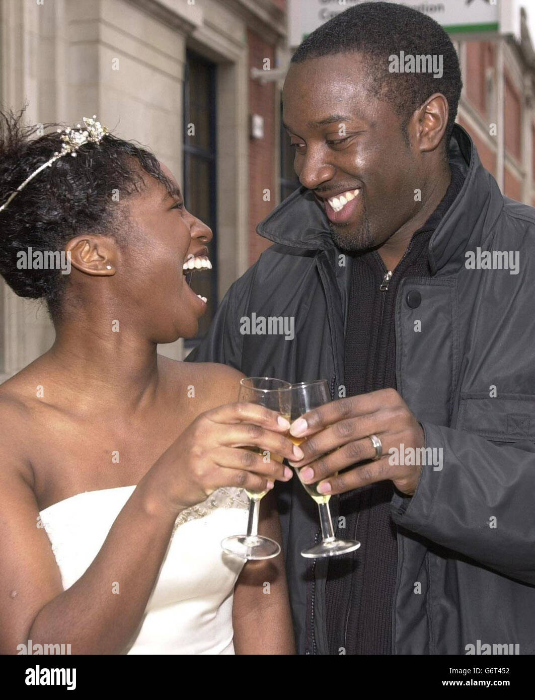 Alvarine Samuel and her fiance Jason Lee after she made a wedding ...