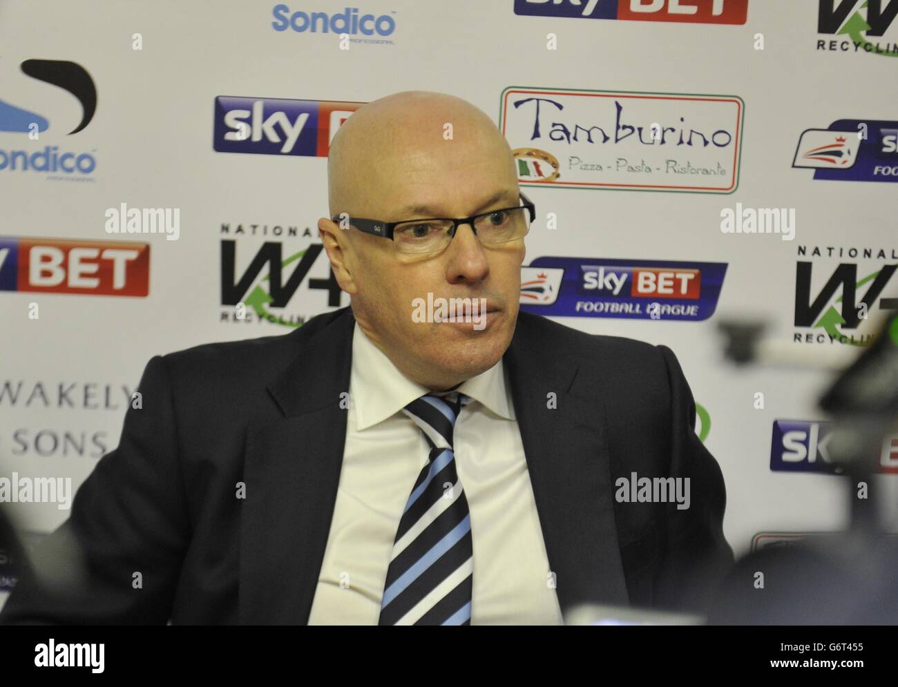 Brian McDermott Leeds United Mange, talks to the press after the game ...