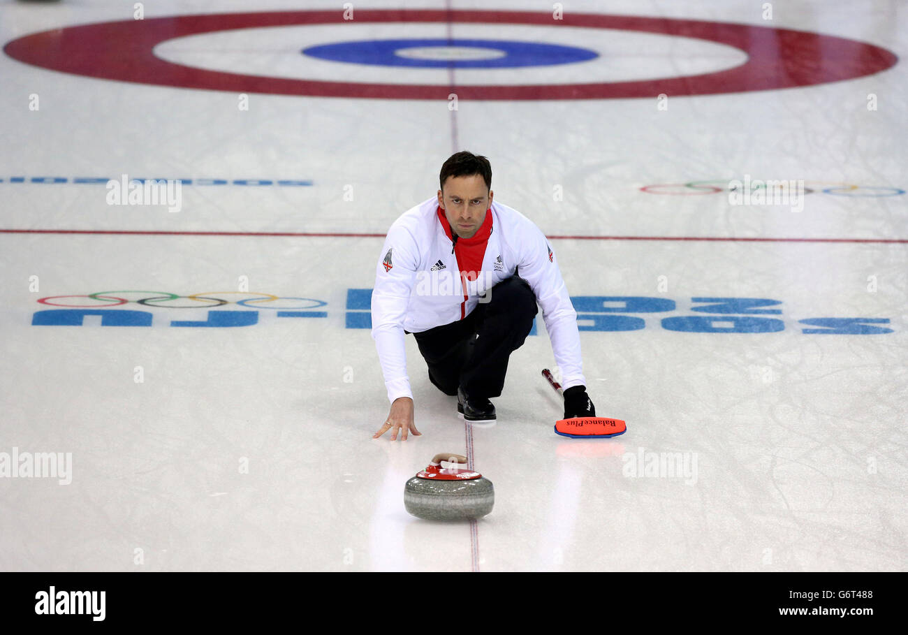 Great Britain's David Murdoch during curling training at the Ice Cube ...