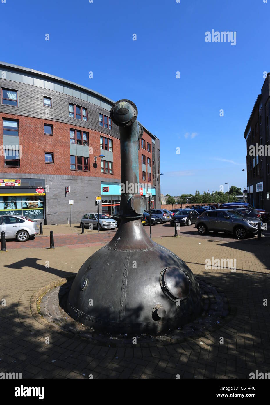 Alloa street scene with Whisky still Clackmannanshire Scotland June ...