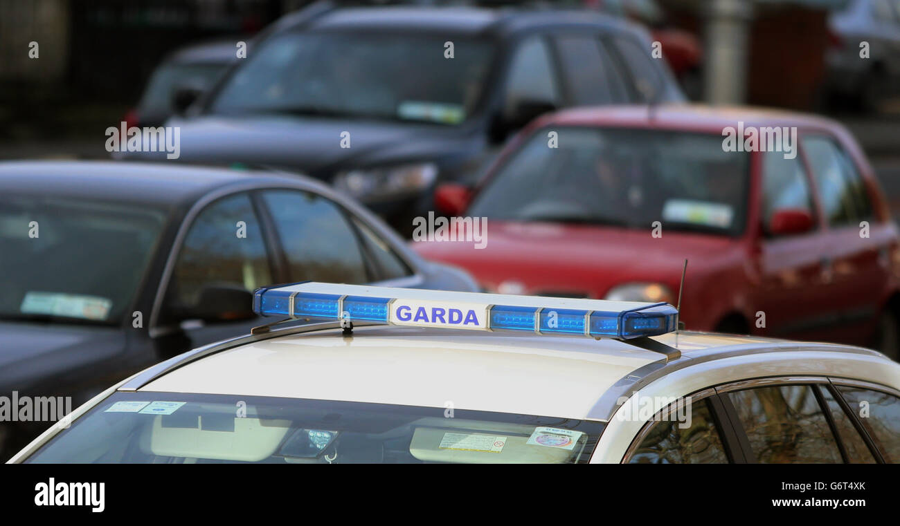 The lights of a Garda police car Stock Photo - Alamy