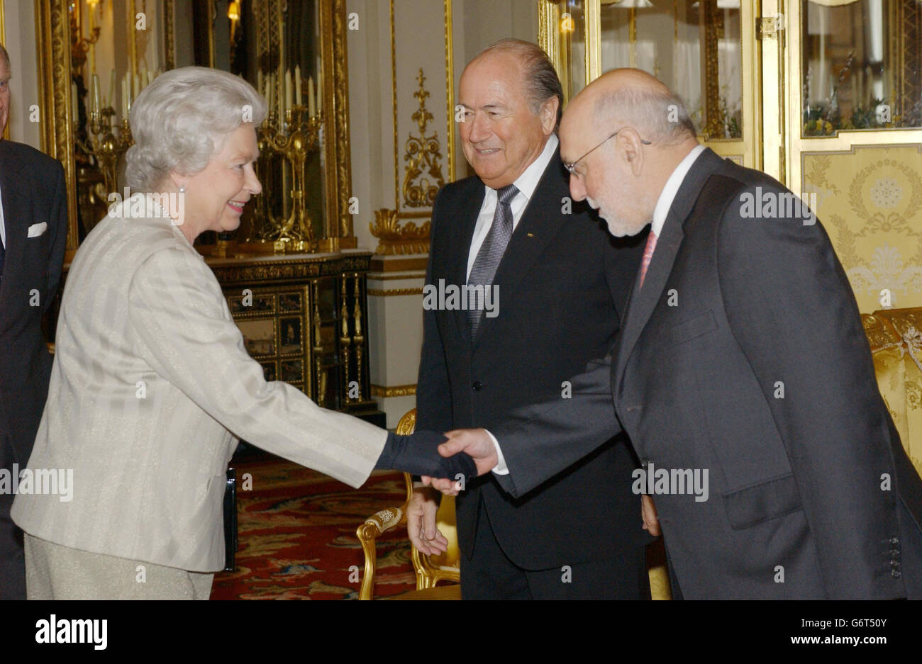Britain's Queen Elizabeth II meets Football Association Chairman ...