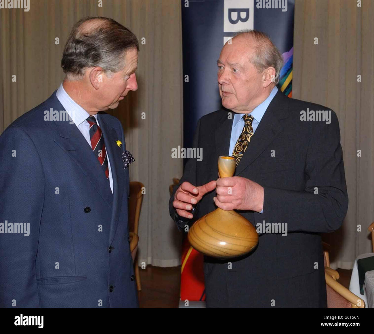 Prince of Wales congratulates Welsh Conductor Stock Photo - Alamy