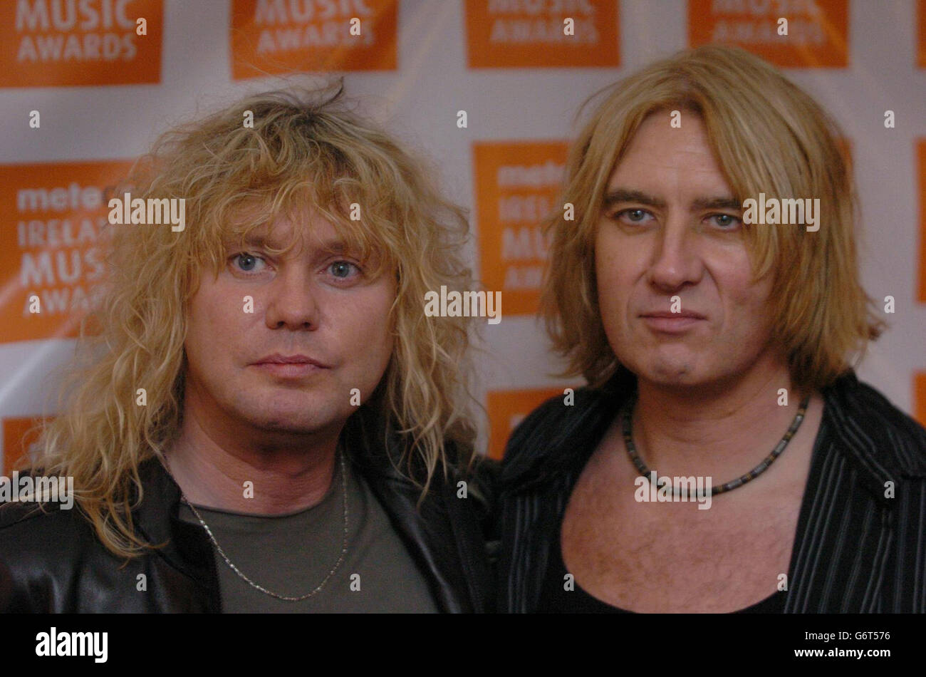 Def Leppard arriving at the Meteor Music Awards, at the Point Depot ...
