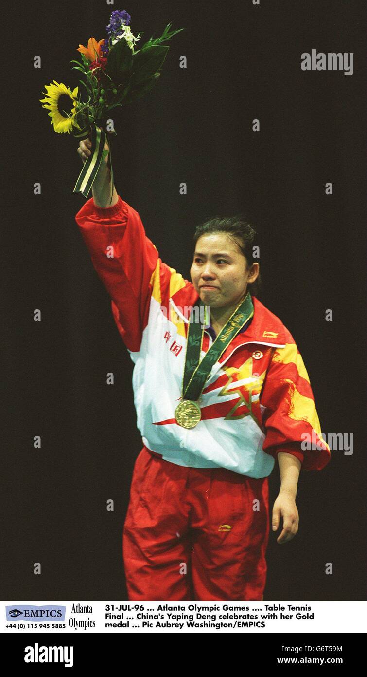 Atlanta olympic games table tennis final hi-res stock photography and ...