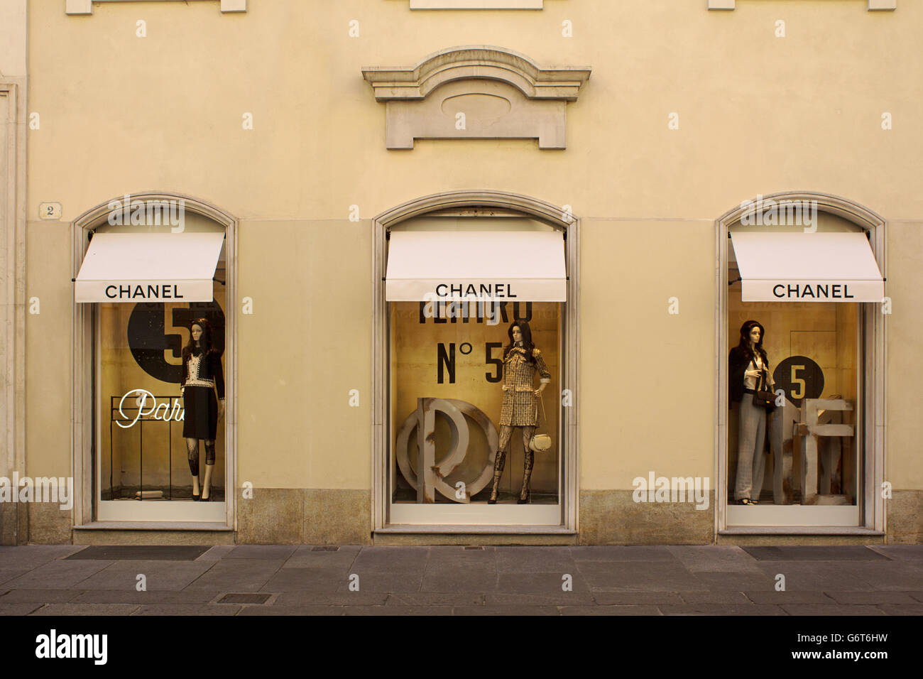 Chanel women luxury high fashion and accessories shopping windows in ...