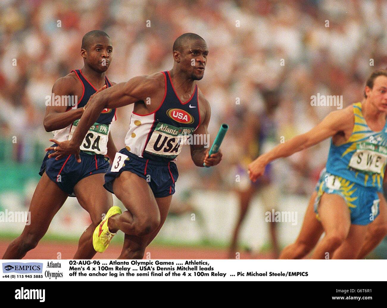 Atlanta Olympic Games .... Athletics, Men's 4 x 100m Relay Stock Photo ...