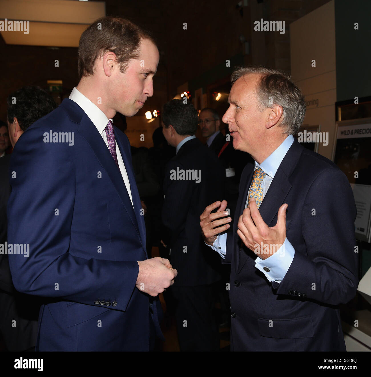 The Duke of Cambridge talks with CEO of Tusk Trust Charlie Mayhew as he ...