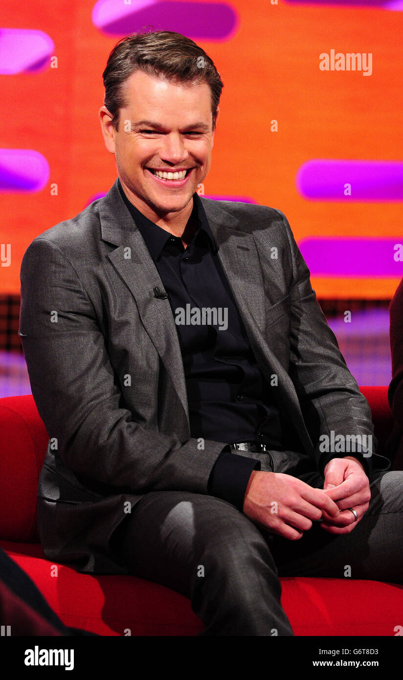Matt Damon during filming of the Graham Norton Show, at the London ...