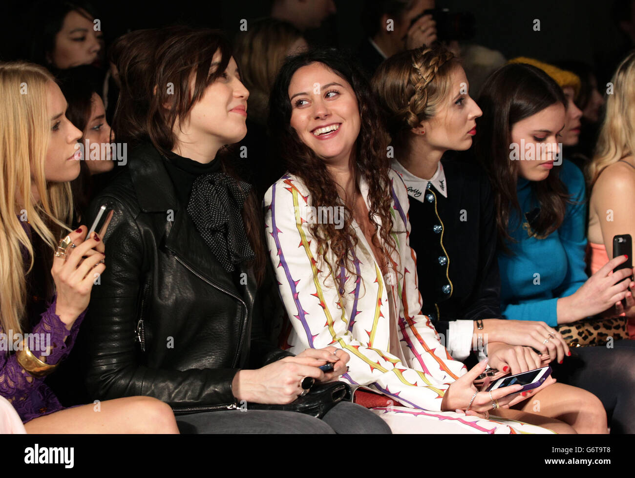 Daisy Lowe (2nd left) and Eliza Doolittle (3rd right) attending the ...