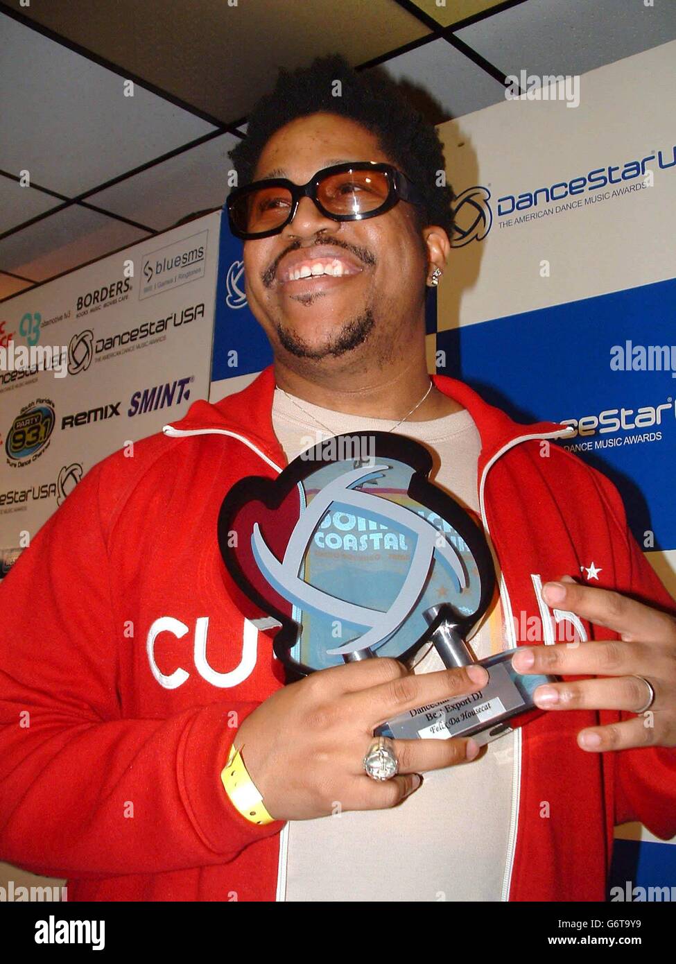 American DJ Felix Da Housecat celebrates scooping the gong for Best ...