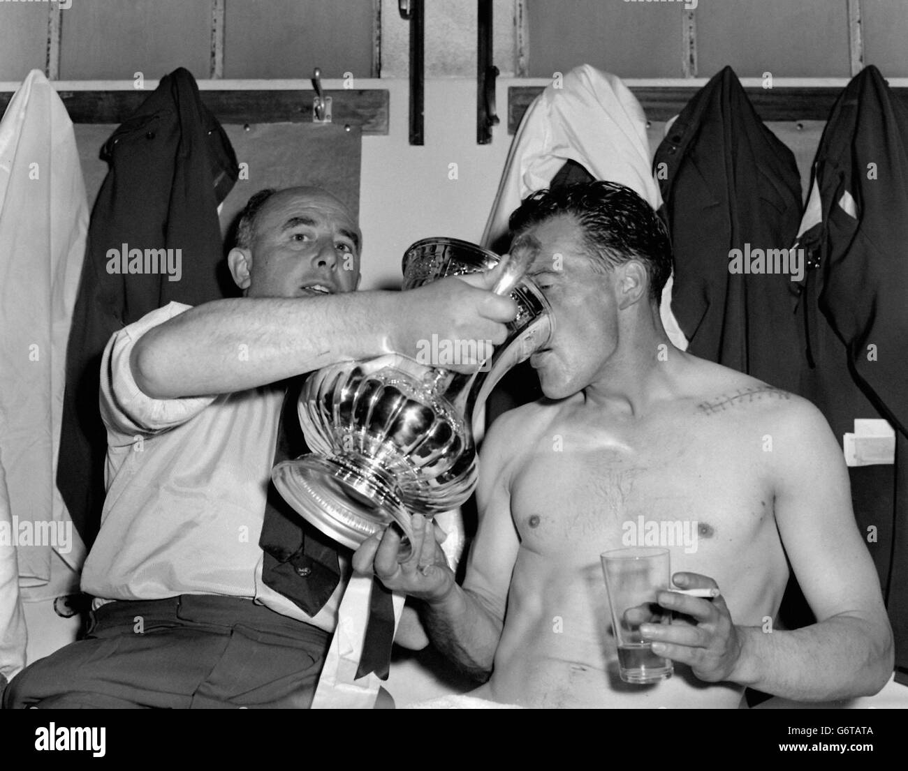 Bolton Wanderers captain and centre-forward Nat Lofthouse, who scored ...