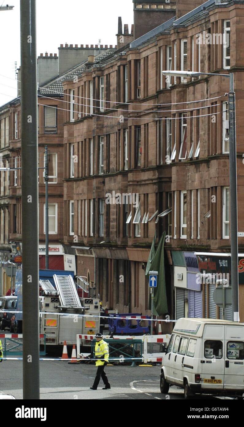 Glasgow gas explosion Stock Photo - Alamy