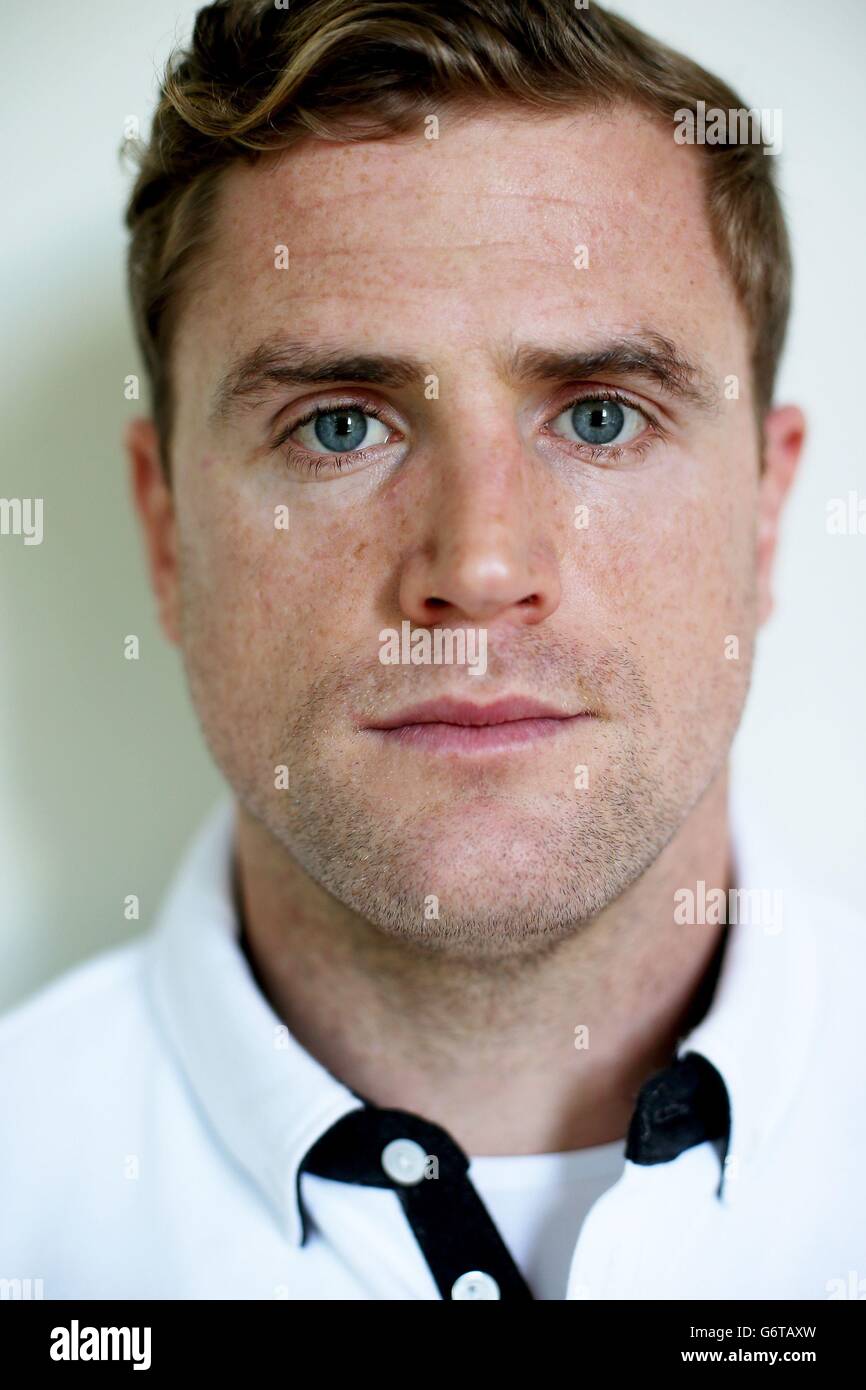 Jamie Heaslip during a media session at Carton House, Dublin Stock ...