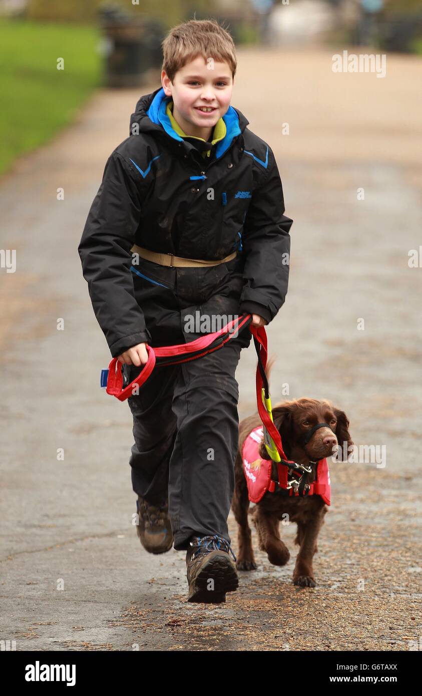 Eleven year old Steven Courtney from Bicester in Oxfordshire with his ...
