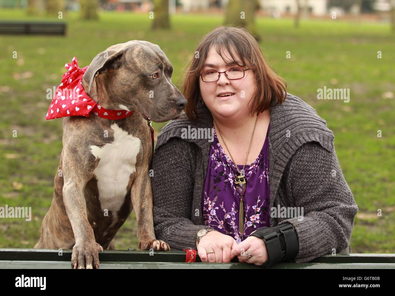 Julie Barrett from Devon with her Great Dane Jessie who helps Julie ...