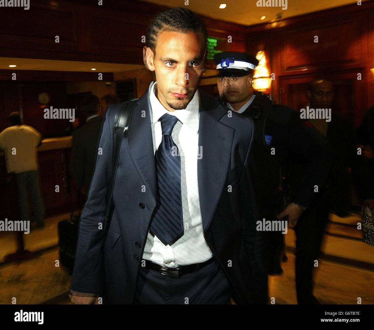 Manchester United defender Rio Ferdinand at the Radisson Heathrow hotel ...