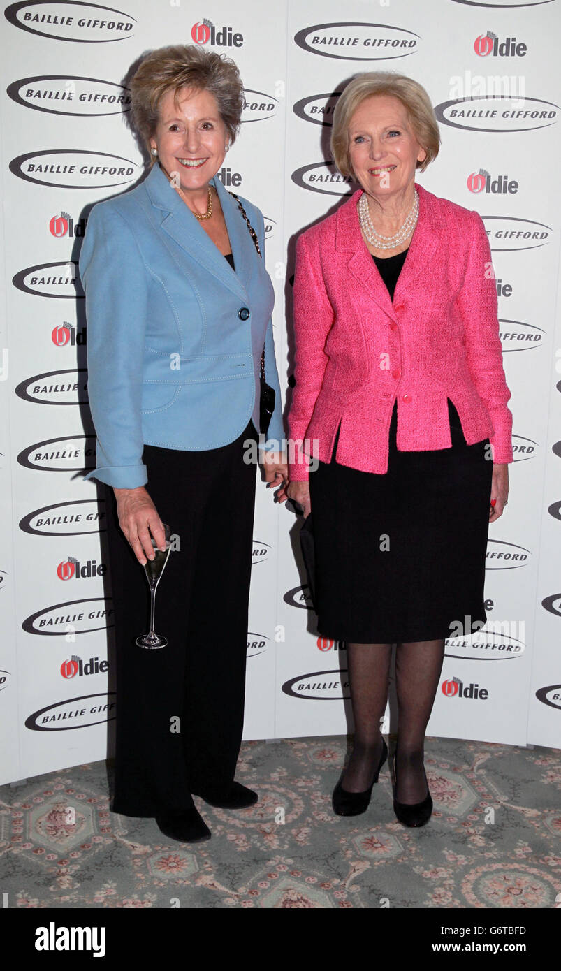 Norma Major (left) with Mary Berry as they attend the Oldie of the Year ...