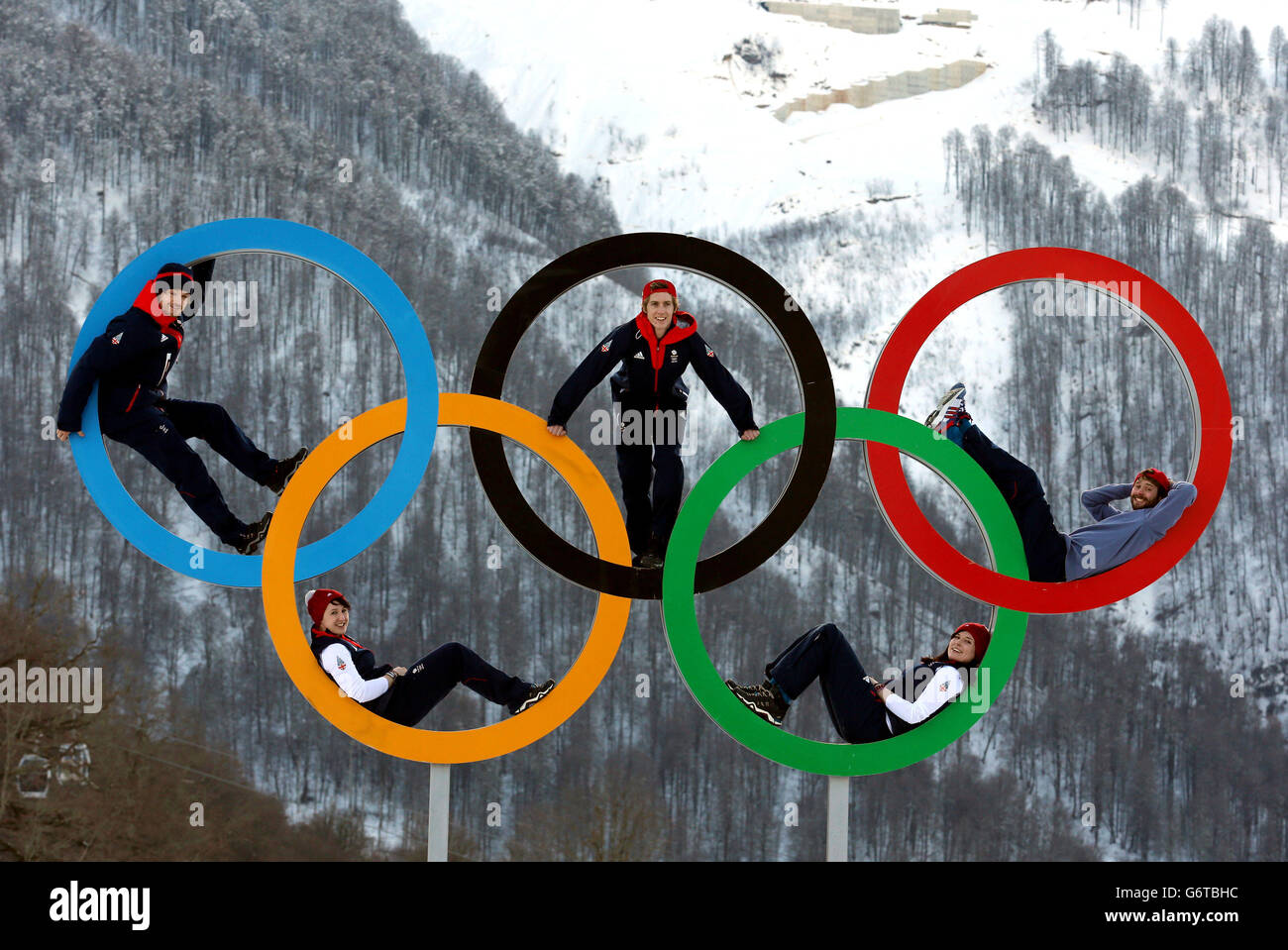 Great Britain Athletes, back row (left-right) Dom Harrington, Ben ...