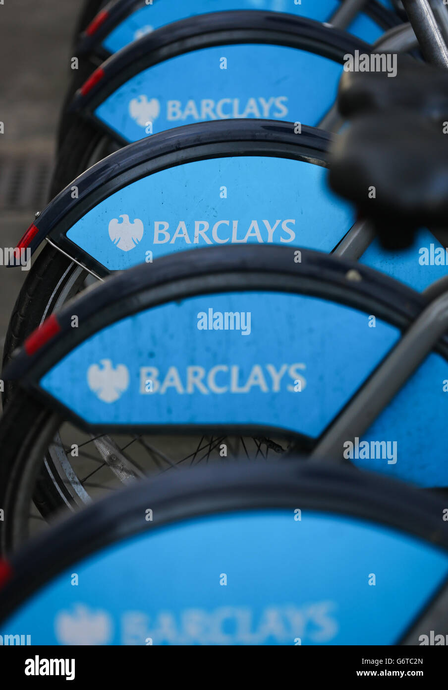 Barclays Cycle Hire bikes popularly known as 'Boris Bikes' ready for ...