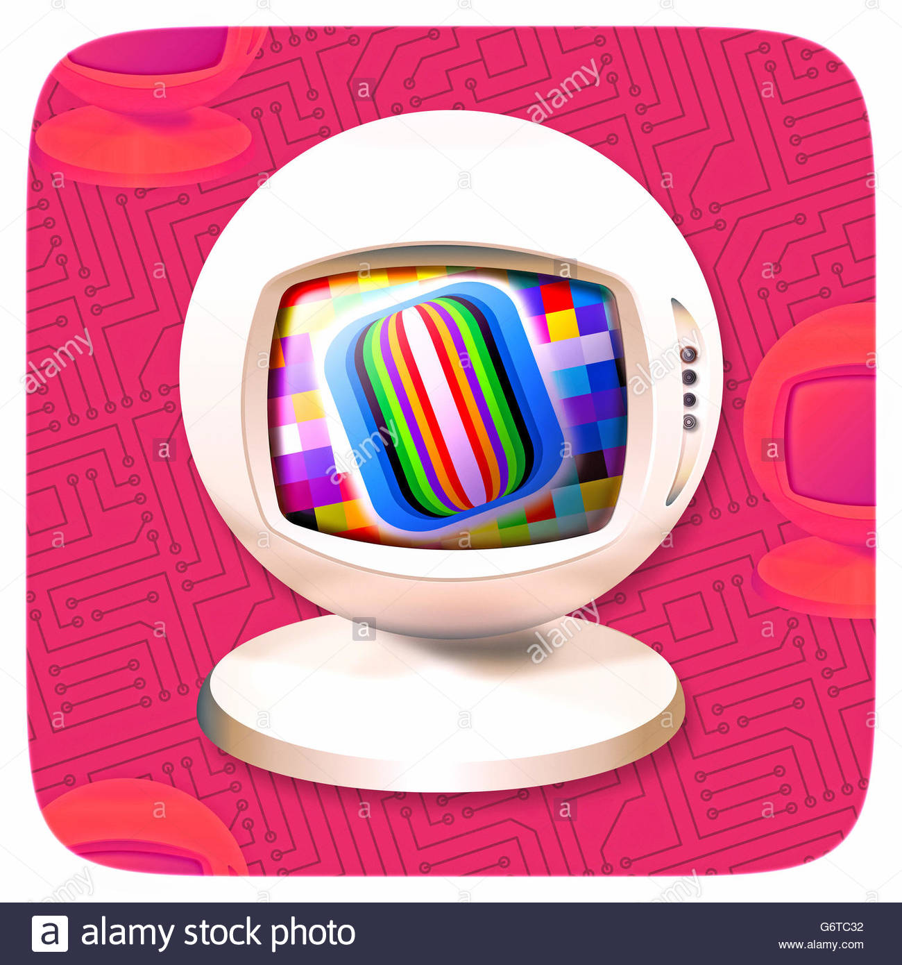 70s Tv Illustration High Resolution Stock Photography and Images - Alamy