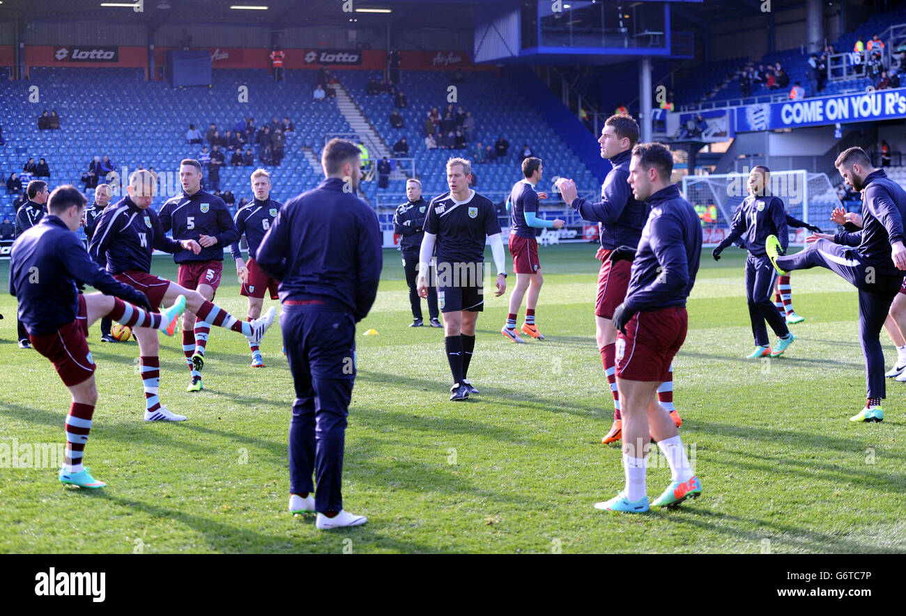 Burnley's Head of Sports Science Mark Howard oversees the warm up Stock ...