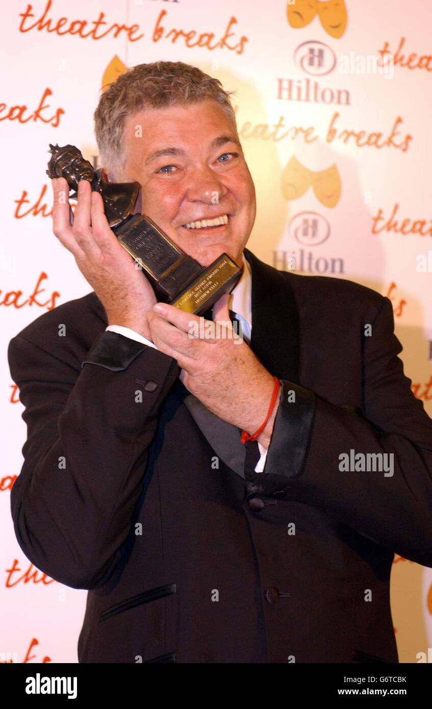 Matthew Kelly with his award for Best Actor for his performance in the ...