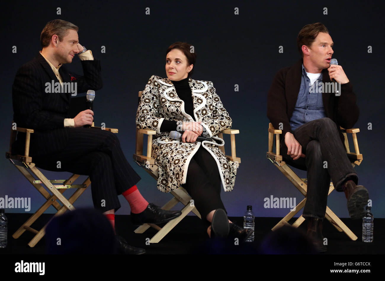 Martin Freeman, Amanda Abbington, Benedict Cumberbatch attending the ...