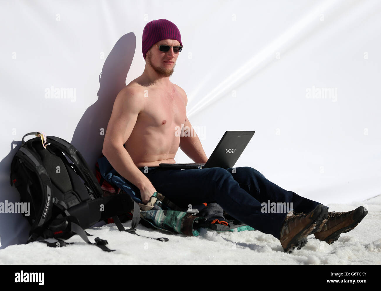 Sochi Winter Olympic Games - Pre-Games activity - Thursday. A spectator ...