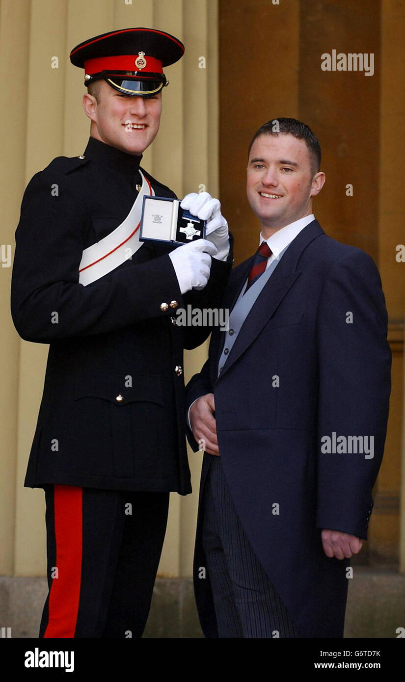 Blues and Royals Trooper Christopher Finney (left) with his George ...