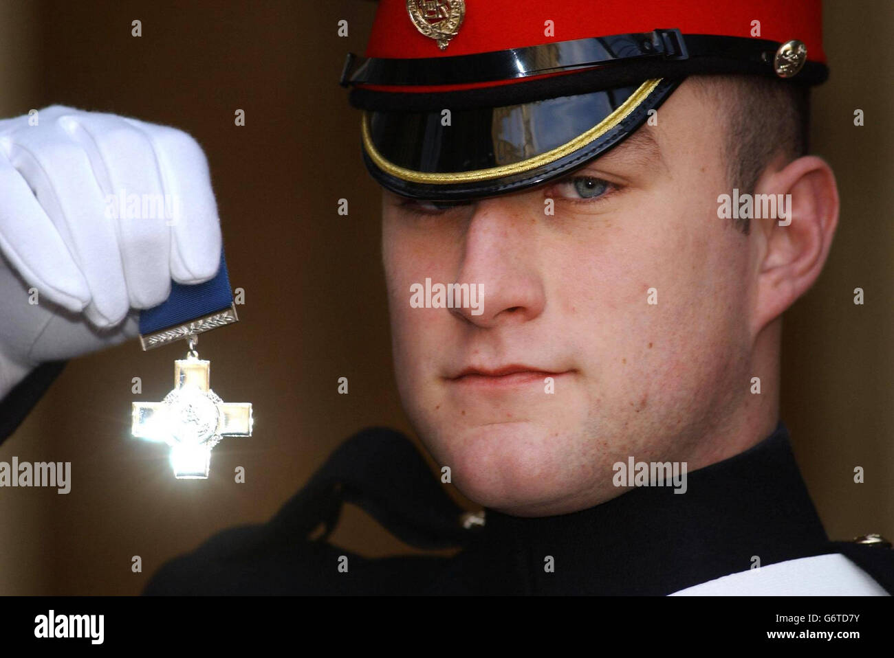 Blues and Royals Trooper Christopher Finney with his George Cross after ...