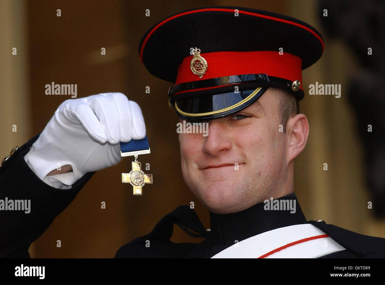 Blues and Royals Trooper Christopher Finney with his George Cross after ...