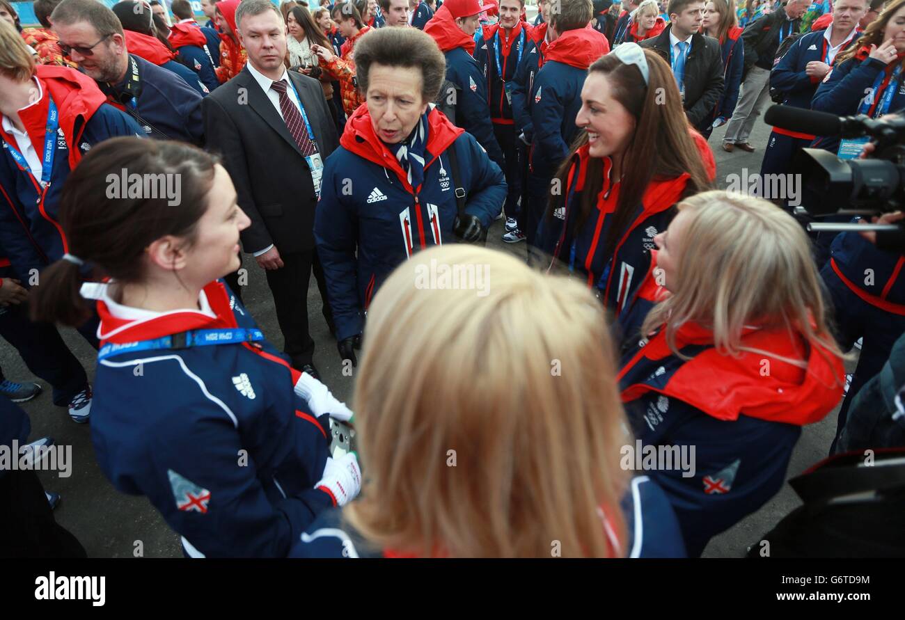 The Princess Royal speaks with British Athletes during the Team GB ...
