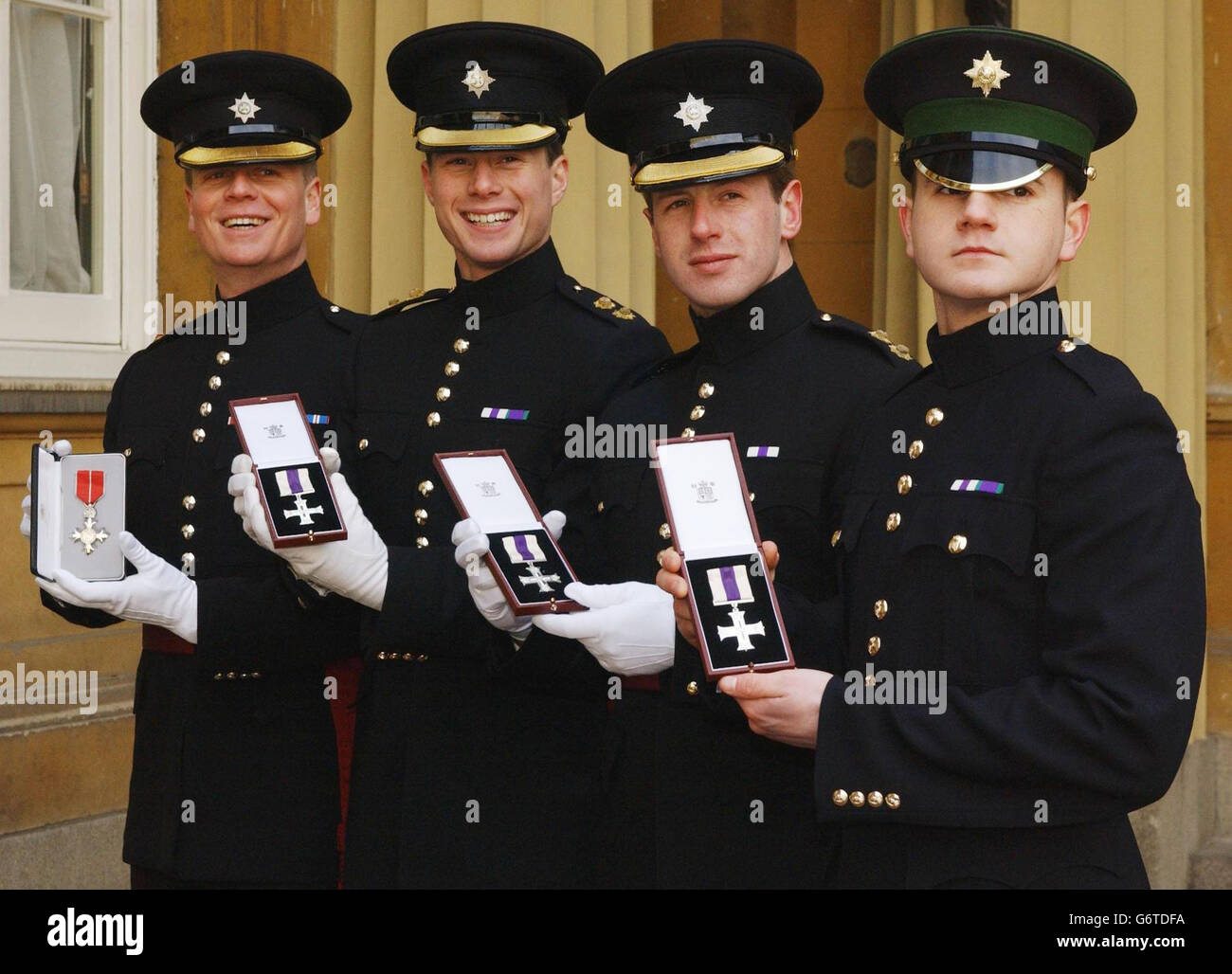 Irish guards from left major peter macmullan hi-res stock photography ...