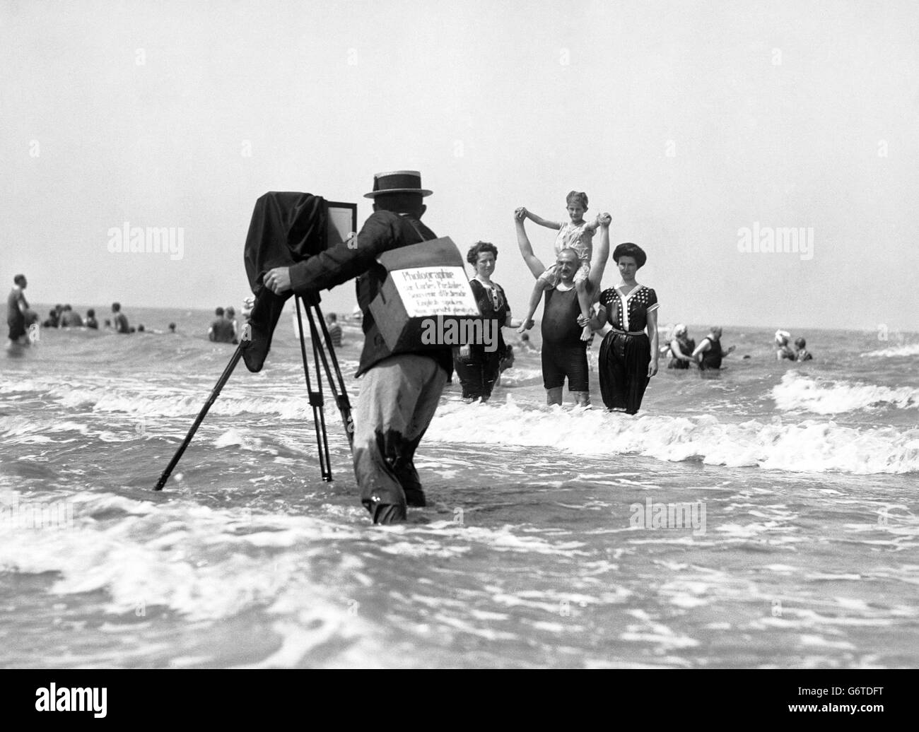 Bathers being photographed Stock Photo - Alamy